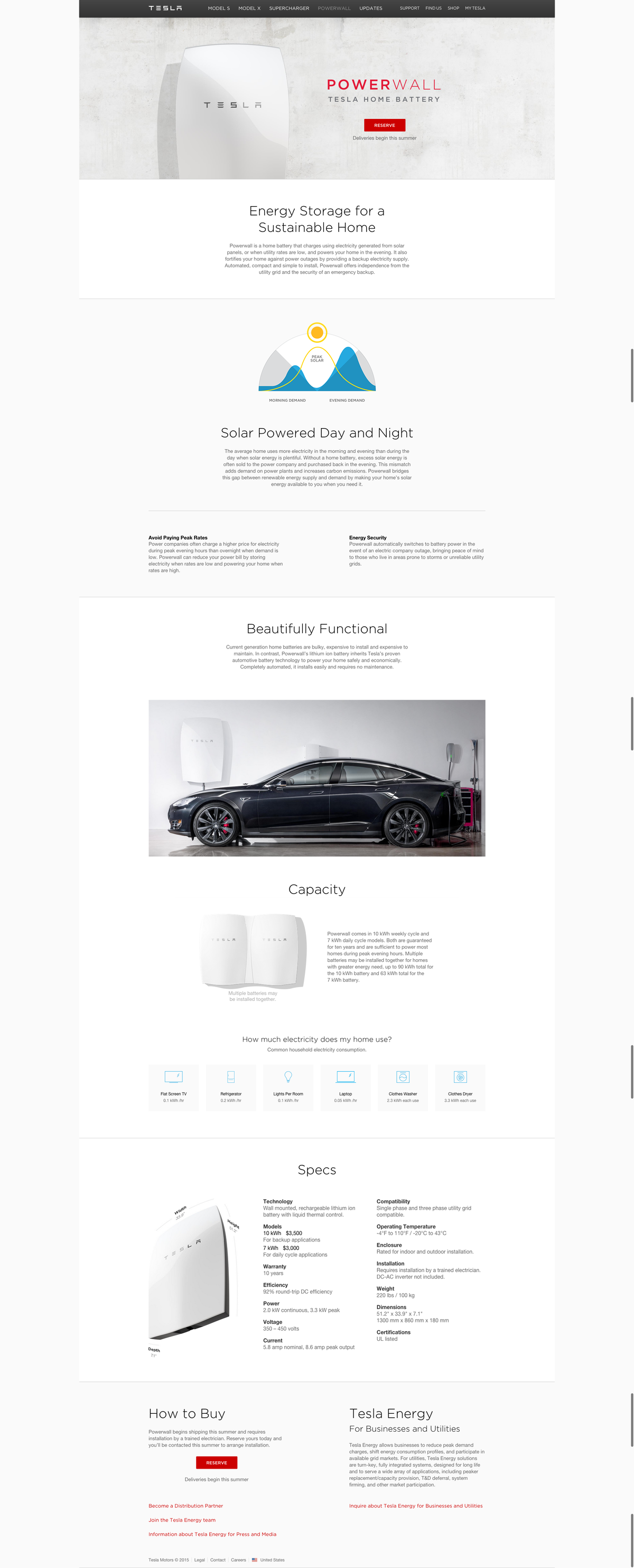 Tesla Powerwall Sales Page | SwipeFile