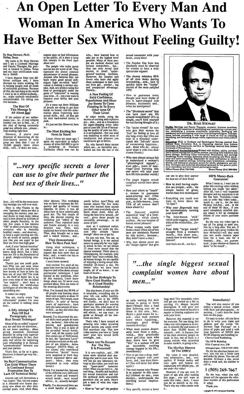 1995 Gary Halbert Open Letter Print Ad | SwipeFile