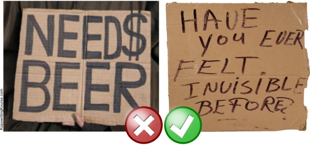 Panhandling Before and After (with New Copy Angle) | SwipeFile