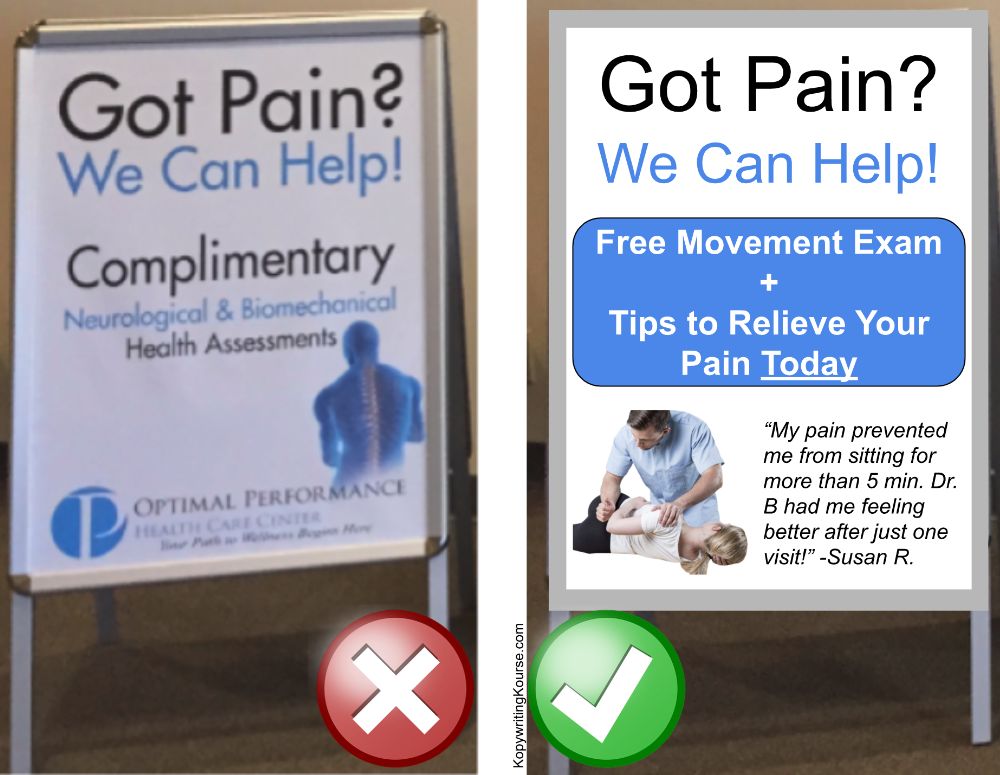 Physical Therapy Sign Before and After | SwipeFile