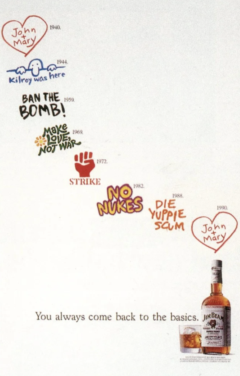 Jim Beam "Back To Basics" Graffiti Ad | SwipeFile