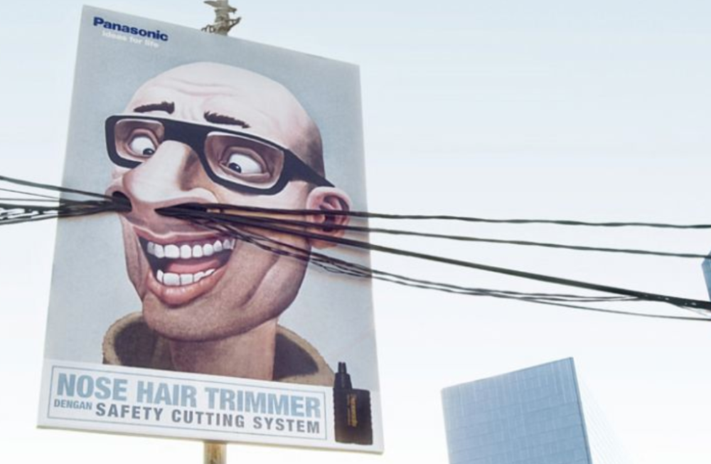 Panasonic Nose Hair Trimmers Billboard | Swipefile