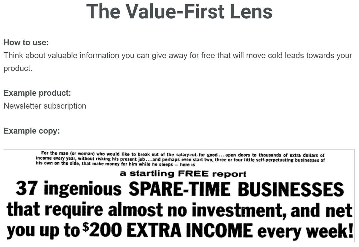 The Value-First Lens | SwipeFile