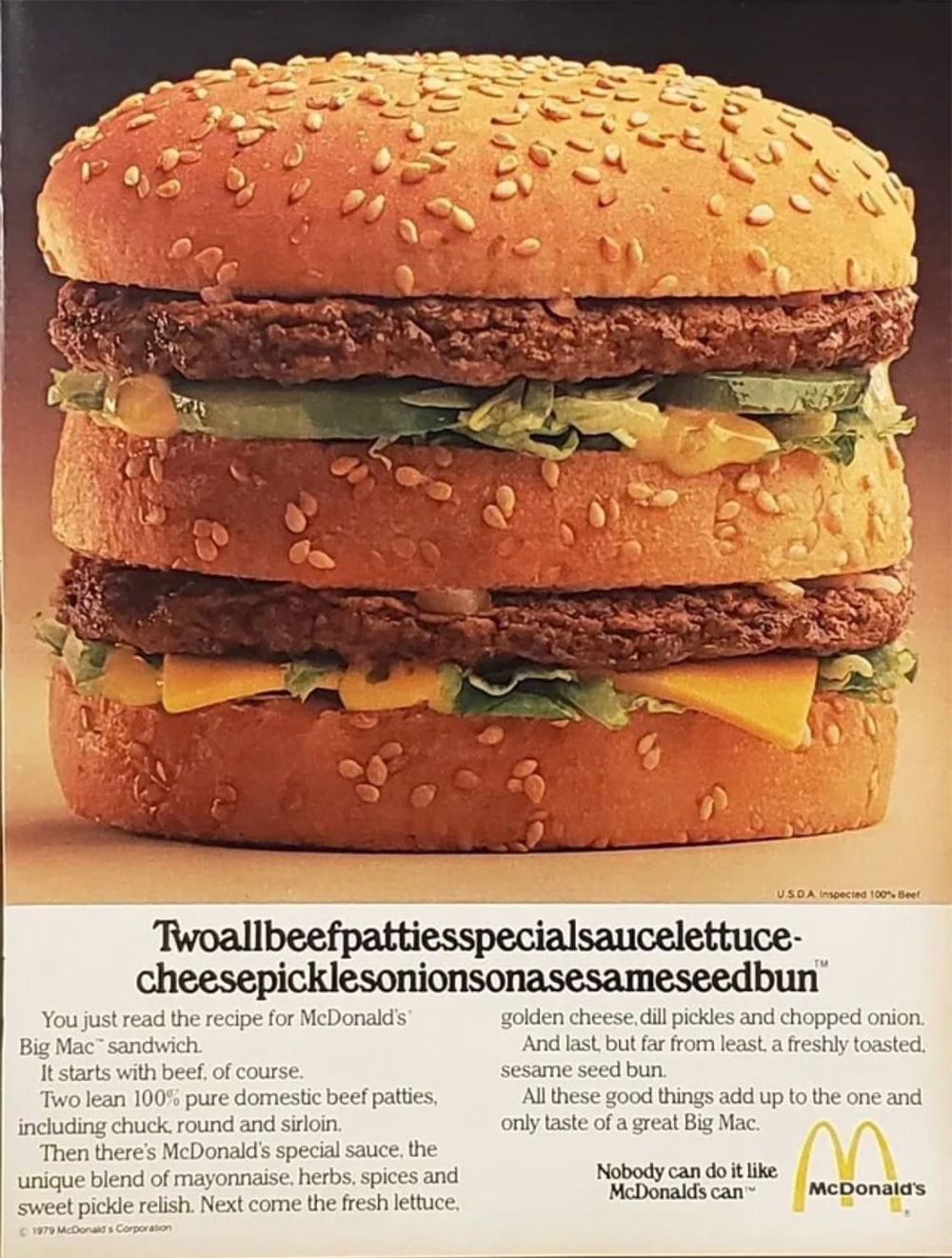 Tasty looking Big Mac ad from 1979 | SwipeFile
