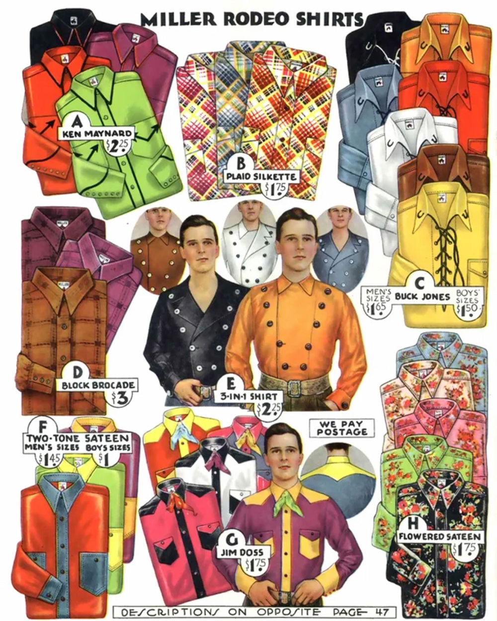 Miller Shirts Ad Using Only Imagery and Pricing | SwipeFile