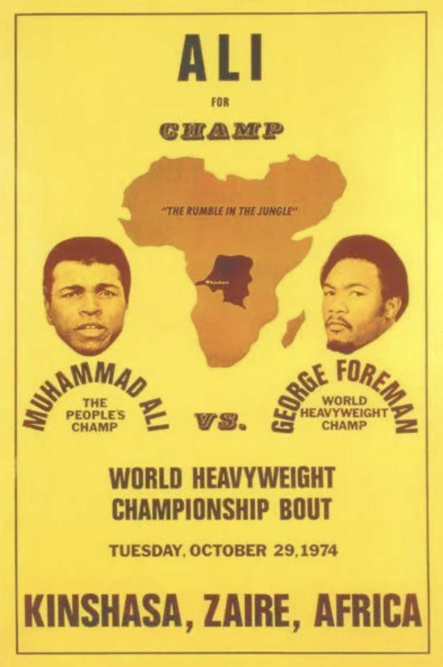 Muhammad Ali VS George Foreman Boxing Ad from 1974 | SwipeFile
