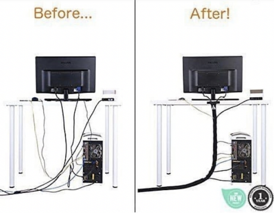 Cable Management Product Before/After | SwipeFile
