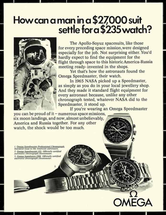 Vintage Omega Ad displays social proof | SwipeFile