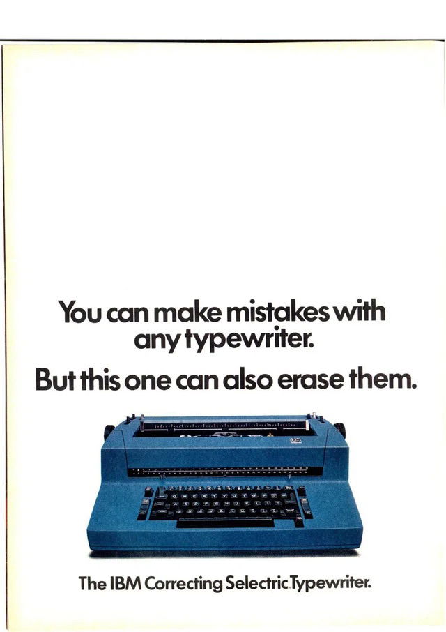 IBM Selectric Typewriter Print Ad | SwipeFile