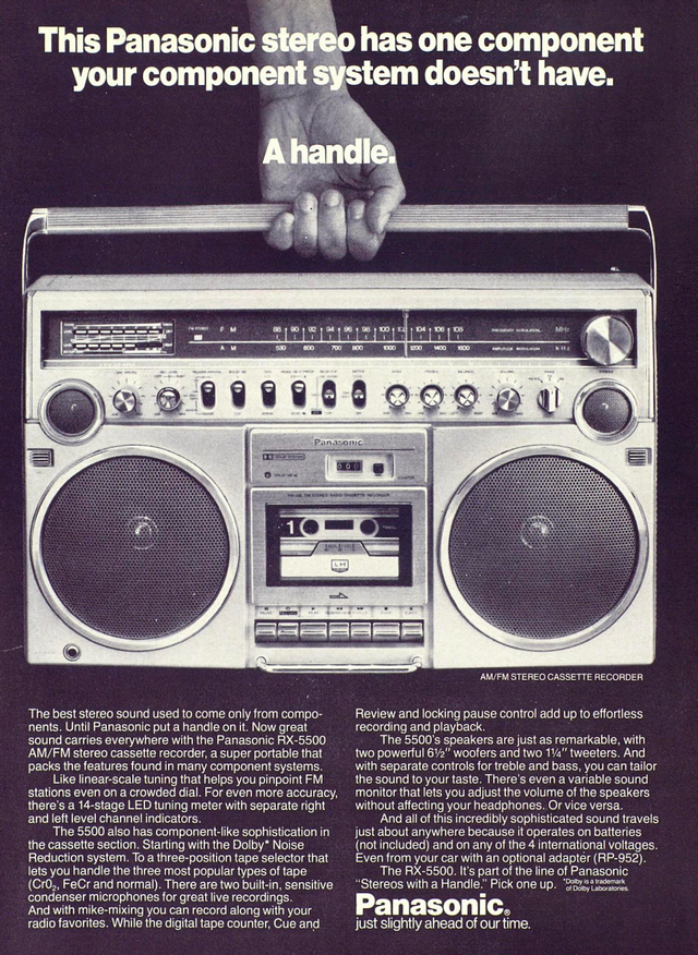 Awesome 1980 Boom Box print ad | SwipeFile