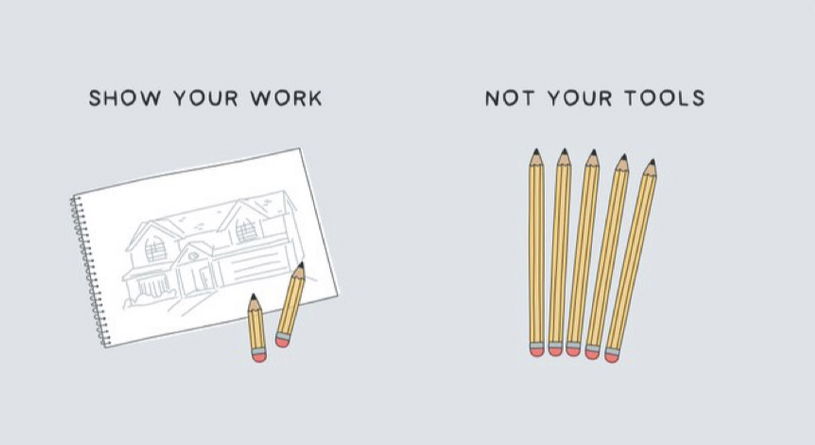 Show your work, not your tools | SwipeFile