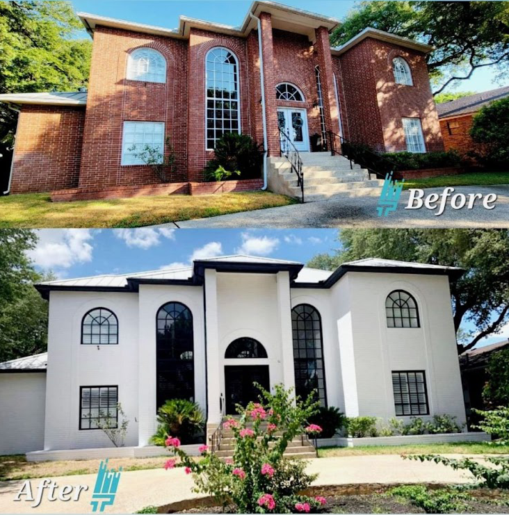 White paint on brick trend before/after | SwipeFile