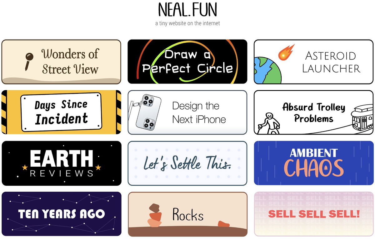Fun tools by Neal Fun | SwipeFile