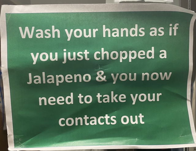Much better sign than “wash hands” | SwipeFile
