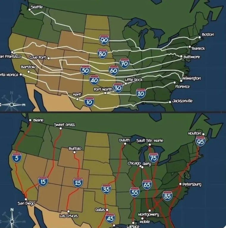 U.S. Interstates visual | SwipeFile