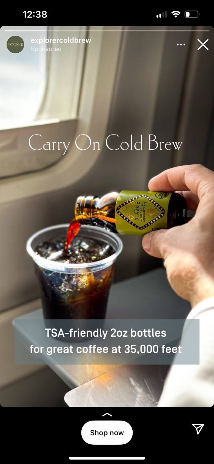 Explorer Cold Brew Social Media Ad | SwipeFile