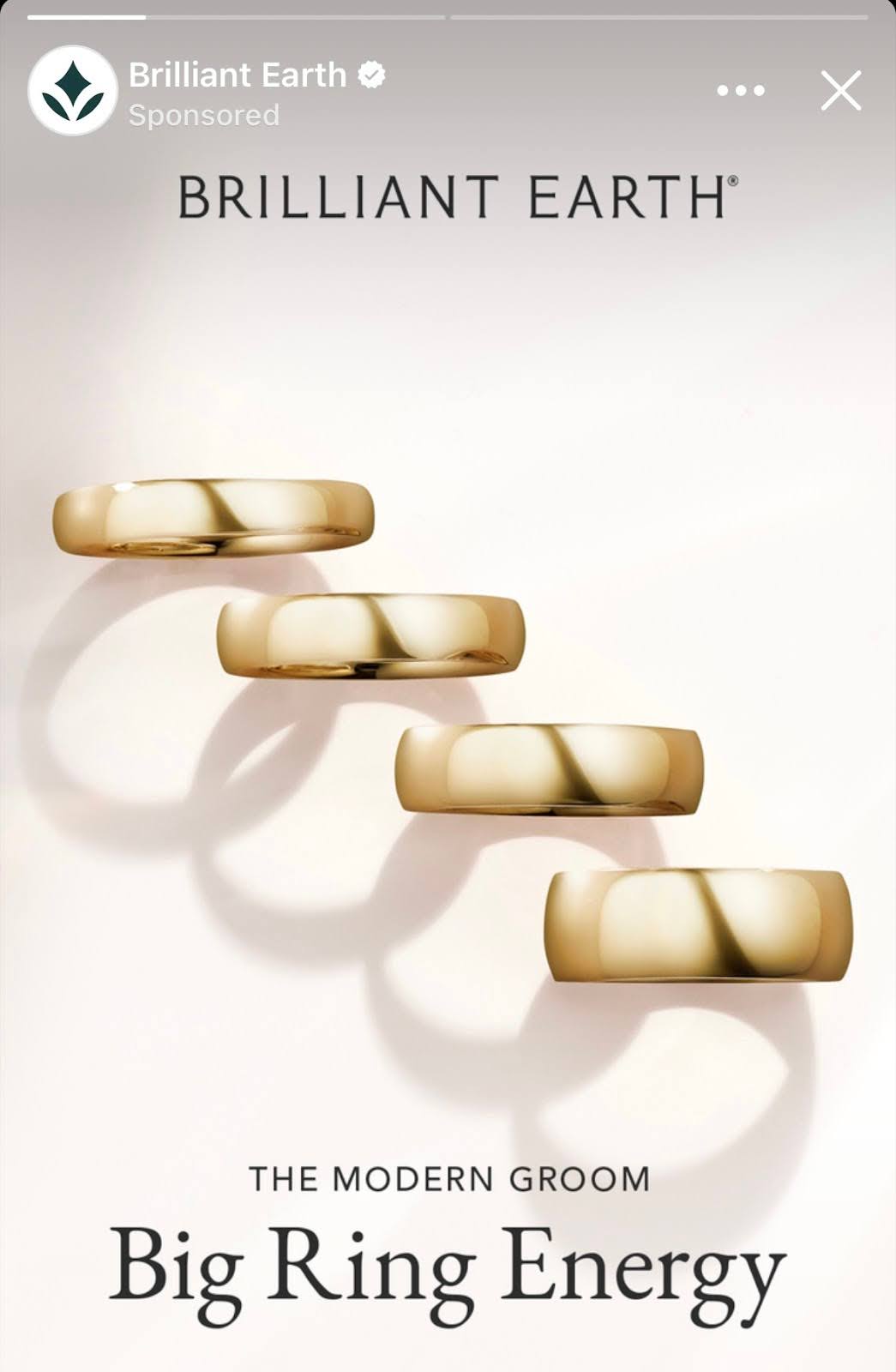 Brilliant Earth Groom Wedding Ring Ad | SwipeFile