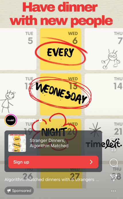 TimeLeft Fill Your Calendar Ad | SwipeFile