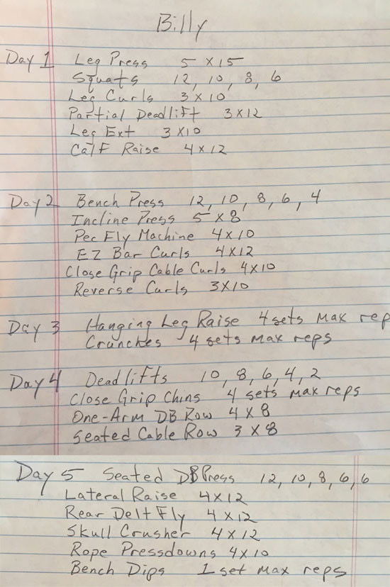 The Billy Workout | SwipeFile