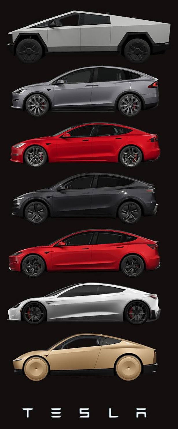 Cool Tesla visual lineup | SwipeFile