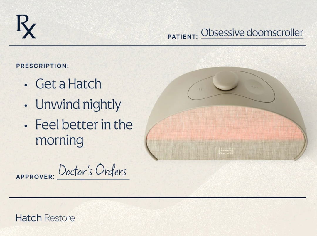 Hatch Restore Alarm Clock "Prescription" Ad | SwipeFile