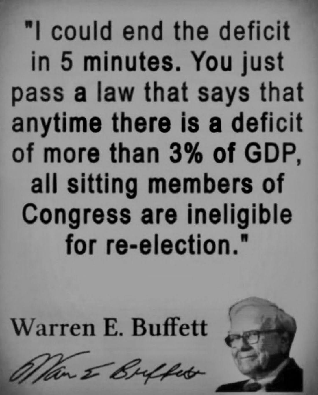 Warren Buffet’s simple deficit-ending plan | SwipeFile