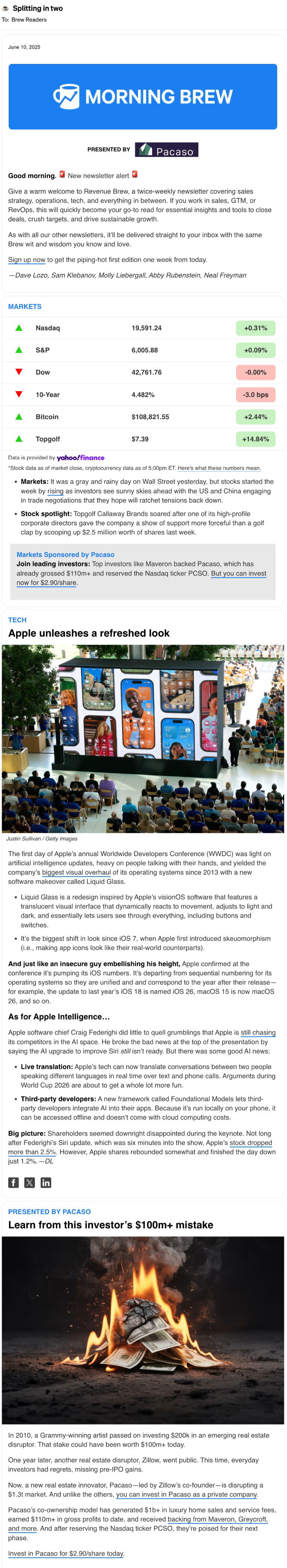 Morning Brew Daily Newsletter | SwipeFile