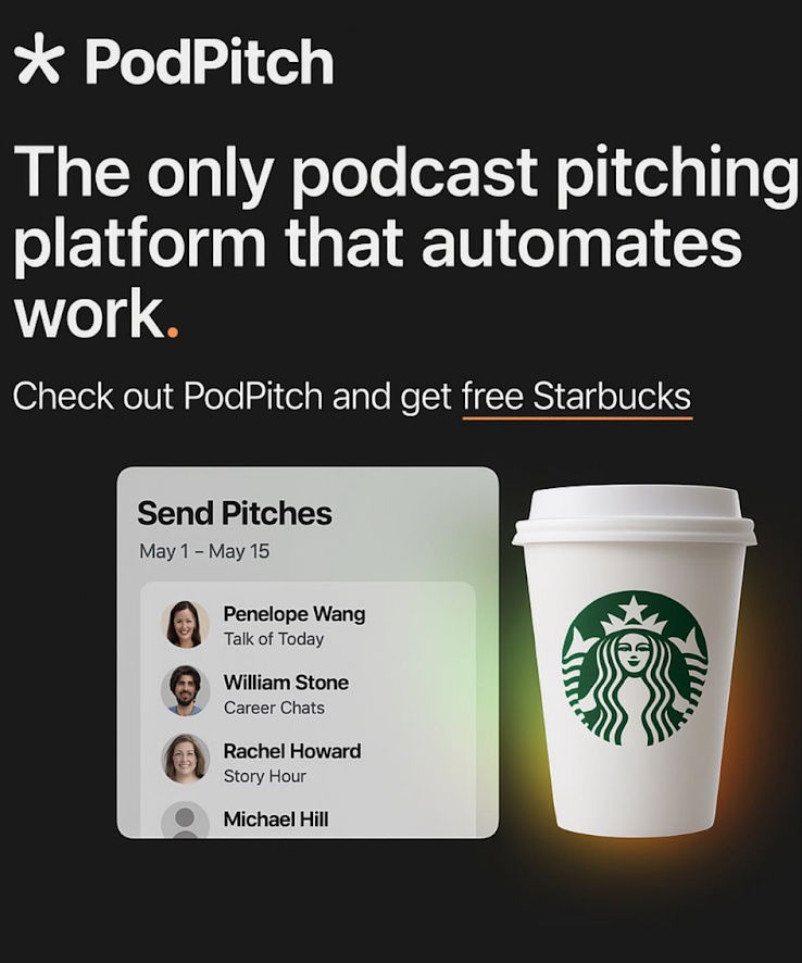 PodPitch Free Starbucks Ad | Swipefile