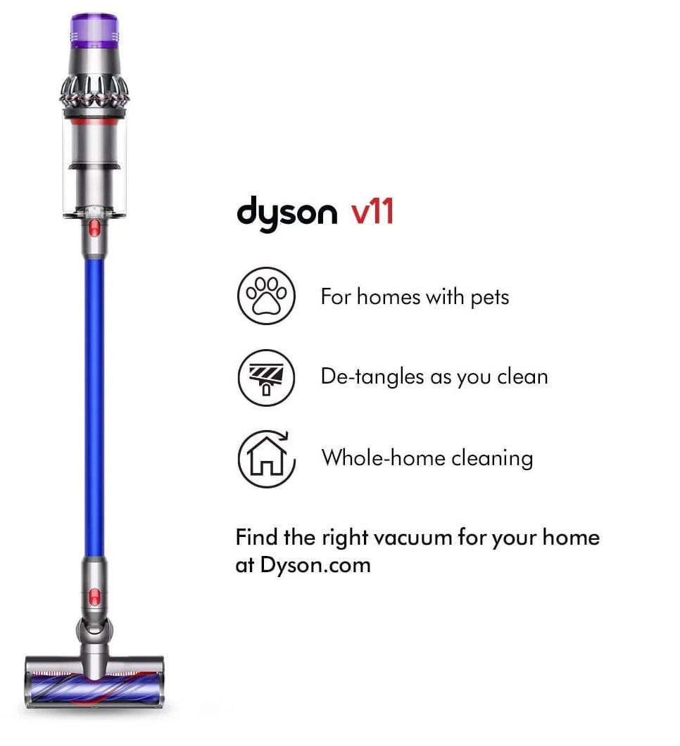 Simple Dyson Vacuum v11 "Benefits" Ad | Swipefile