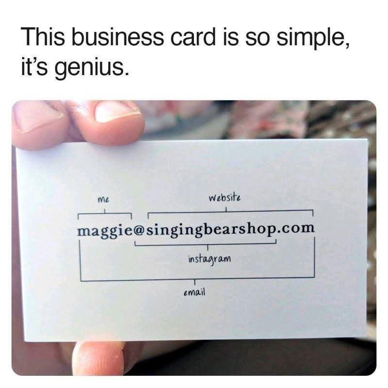 Clever business card. | SwipeFile
