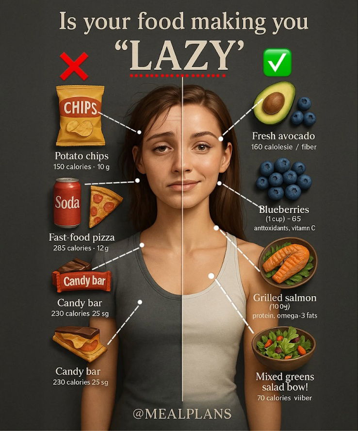 Is your food making you "LAZY" Infographic | SwipeFile