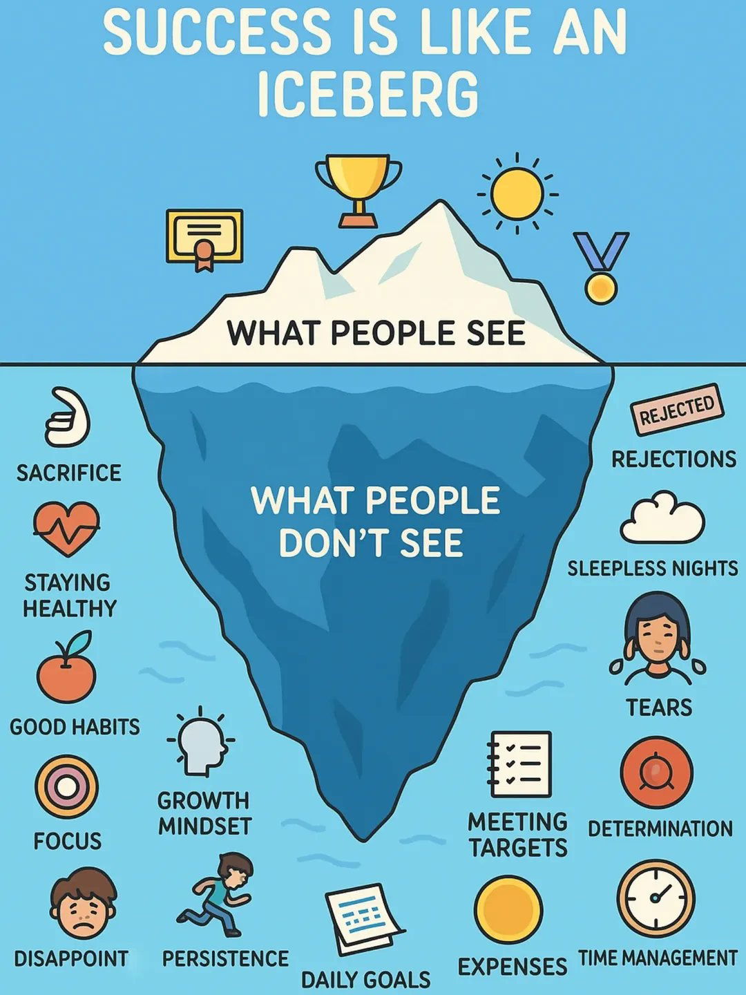 Success is like an iceberg. | Swipefile