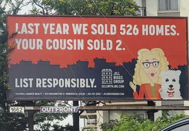 Funny real estate billboard dissing your random real estate cousin ...