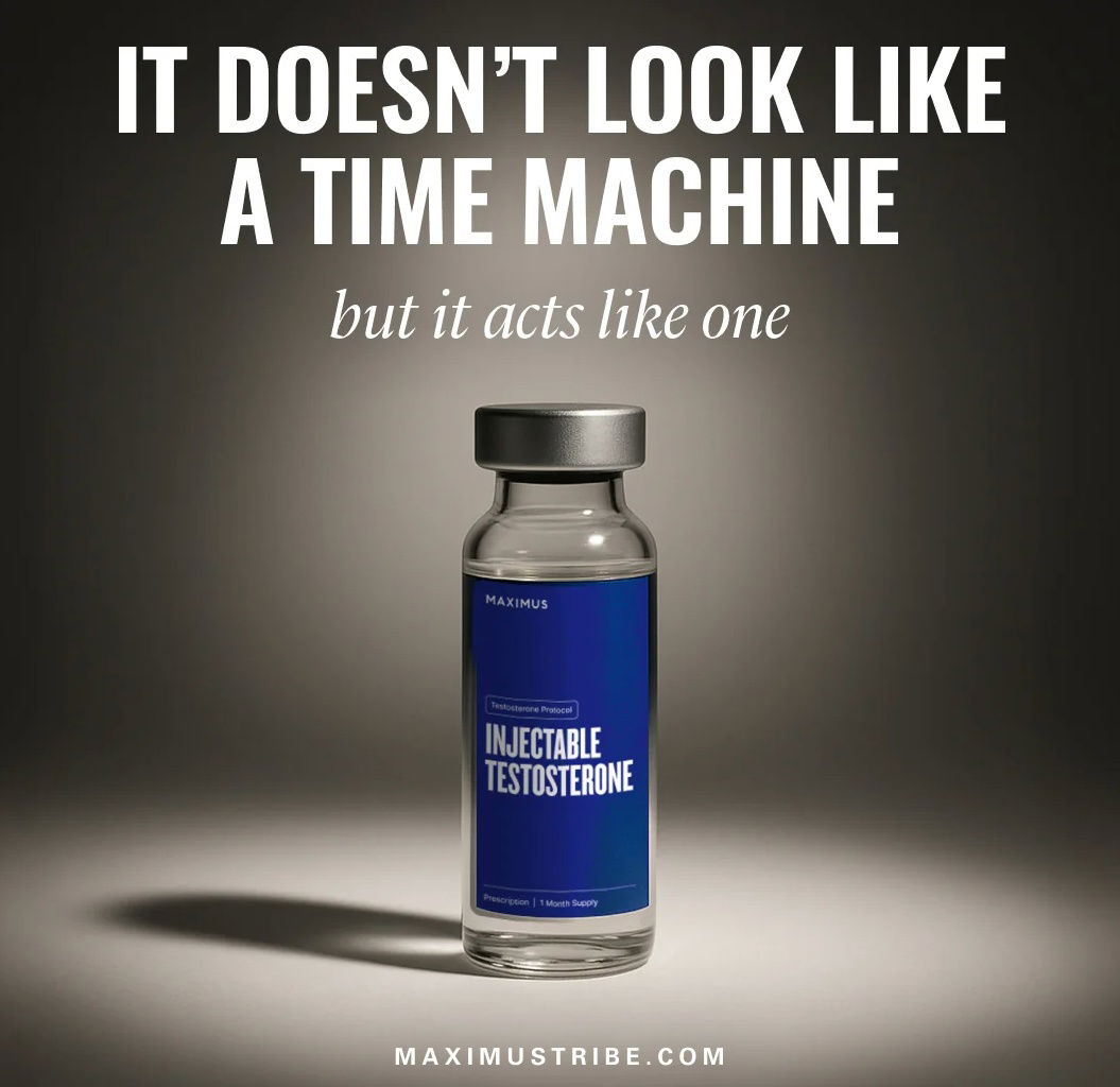 Testosterone time machine ad | SwipeFile