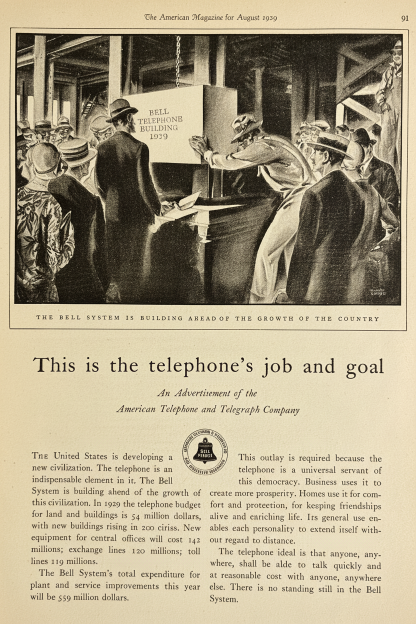 The Bell System’s Vision: Building Ahead of a Nation’s Growth | SwipeFile