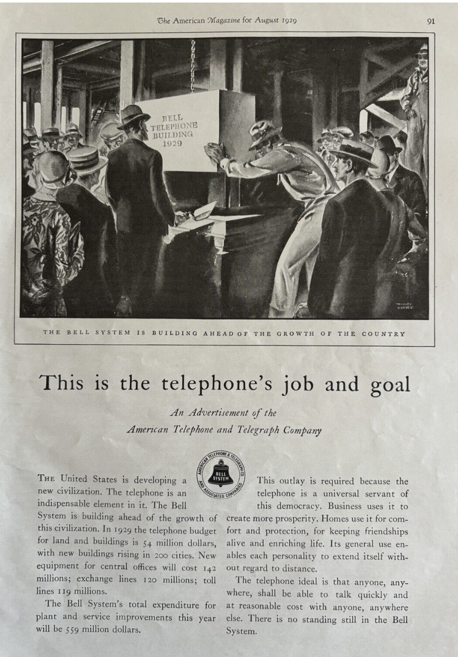 The Bell System’s Vision: Building Ahead of a Nation’s Growth | SwipeFile