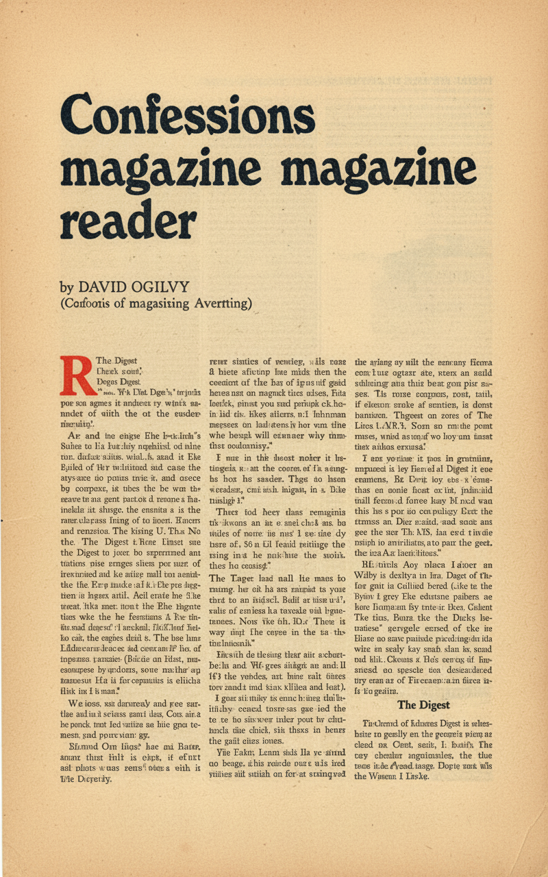 David Ogilvy’s “Confessions of a Magazine Reader”: A Masterclass in ...
